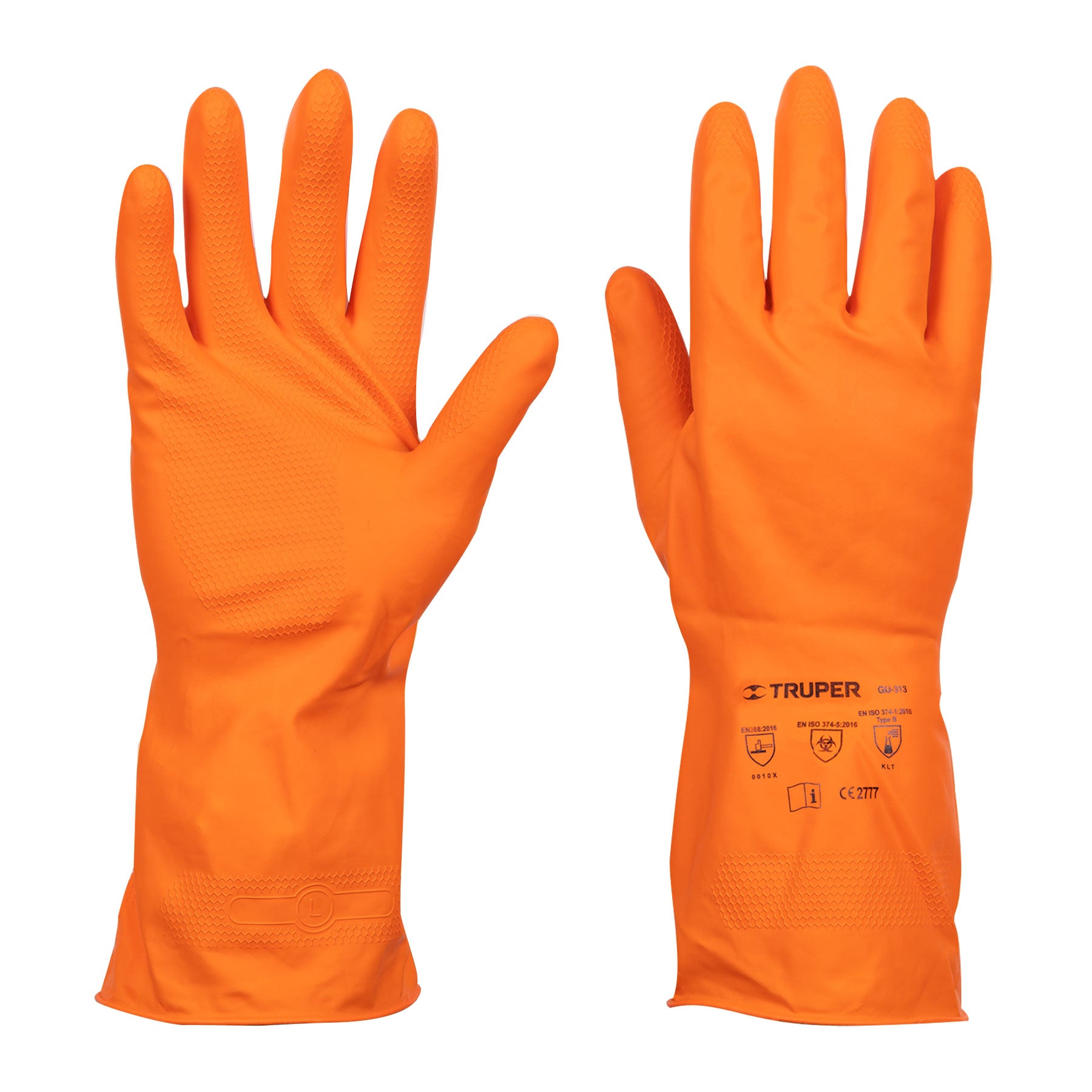 Guantes de látex Truper para limpieza