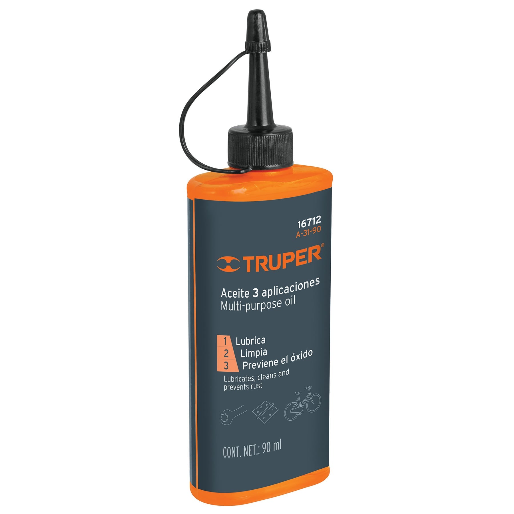 Aceite multiusos Truper, 90ml (3oz)